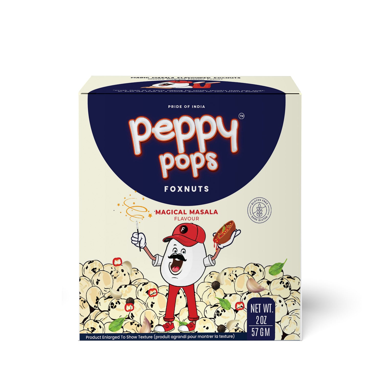 Peppy Pops Magical Masala Roasted Foxnuts - 2 oz (57 g) – Alpha Brands USA